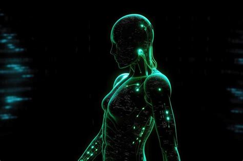 premium ai image ai deep learning matrix human robotics concept