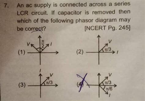 An Ac Supply Is Connected Across A Series LCR Circuit If Capacitor Is Re