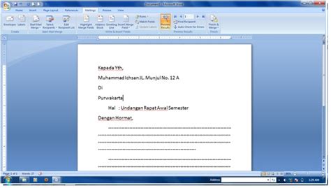 Mail Merge Dari Ms Access Endangrohendi995