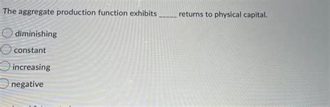 solved the aggregate production function exhibits