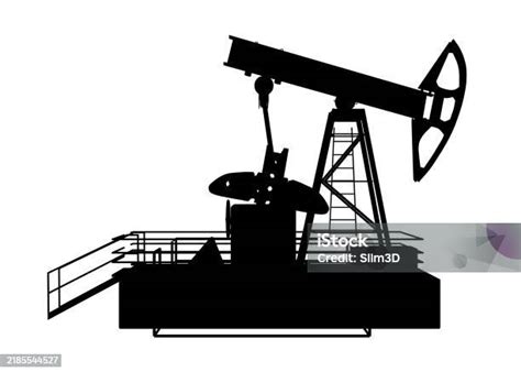 오일 펌프 아이콘 실루엣입니다 오일 펌프 기호입니다 벡터 일러스트 레이 션 실루엣 오일 펌프 잭 검은 색 아이콘 흰색 배경에 고립 됨 0명에 대한 스톡 벡터 아트 및 기타