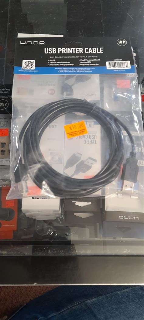 Unno Usb Printer Cable Ft Cb Bk Ramesh Sons