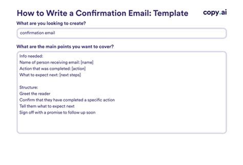 Confirmation Email Templates How To Write Examples