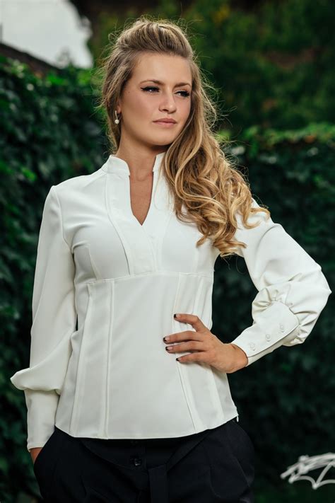 Дамска риза с дълъг ръкав със страничен скрит цип Avangard Дамски