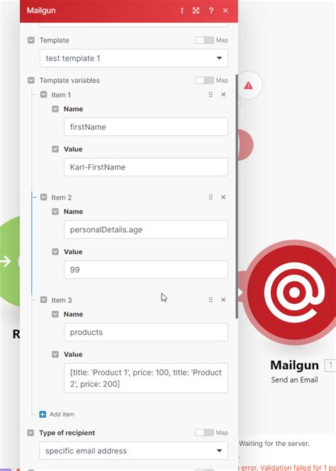 Mailgun Send Email Integration Passing An Array Of Items How To