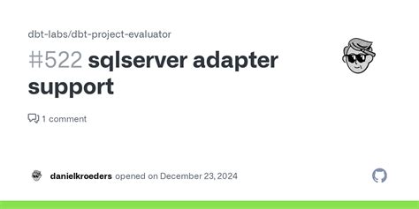 Sqlserver Adapter Support · Issue 522 · Dbt Labsdbt Project Evaluator