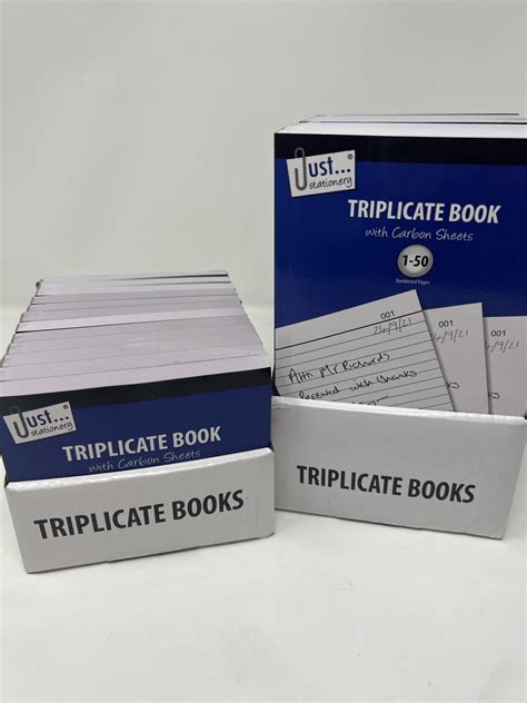 Just Stationery Triplicate Books With Carbon Sheets