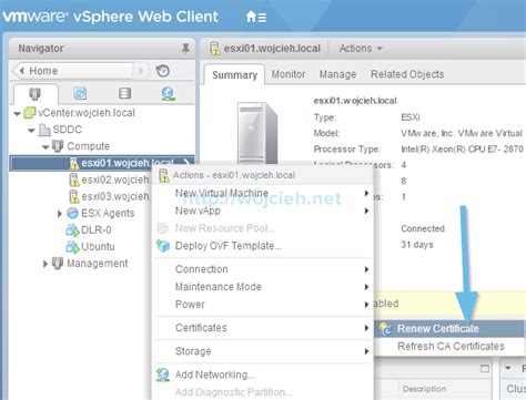 renew esxi ssl certificates in vsphere web client