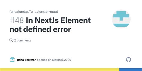 In Nextjs Element Not Defined Error · Issue 48 · Fullcalendar
