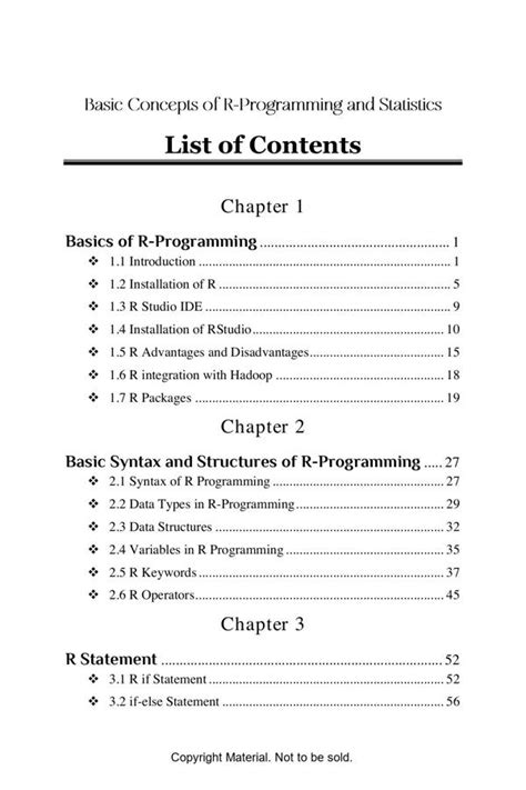 Basic Concepts Of R Programming And Statistics Wissen Bookstore