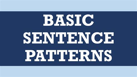 Sentence Patterns Quiz Wayground