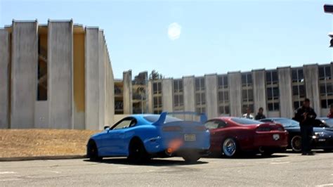 Baby Blue 2JZ Toyota Supra Backfire - YouTube