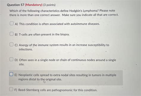 Solved Question 57 Mandatory 3 Points Which Of The Following