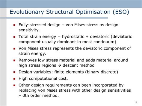 Ppt Evolutionary Structural Optimisation Powerpoint Presentation