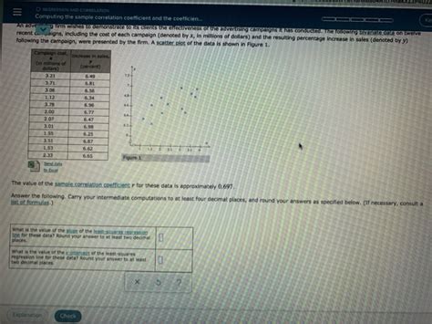 Solved Hrer Ке O Regression And Correlation Computing The