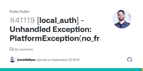 Local Auth Unhandled Exception PlatformException No Fragment Activity Issue