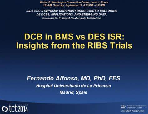 Dcb In Bms Vs Des Isr Insights From The Ribs Trials