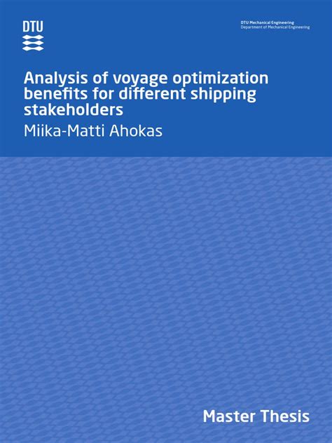 Voyage Optimization Pdf Cargo Water Transport