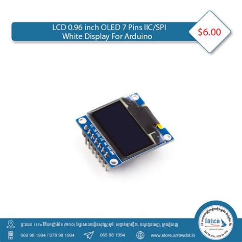 LCD Inch OLED IIC SPI White Display Pins For Arduino Arrowdot Store
