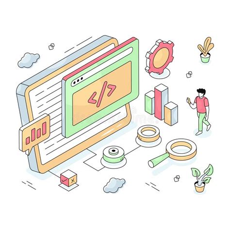 Web Coding Stock Vector Illustration Of Diagram Circle 355119066