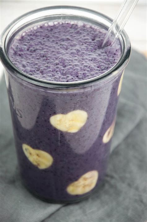 Healthy Blueberry Smoothie Recipe 4 Ingredients Elephantastic Vegan