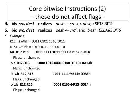 logic bitwise instructions ppt download