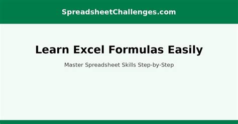 Spreadsheetchallenges