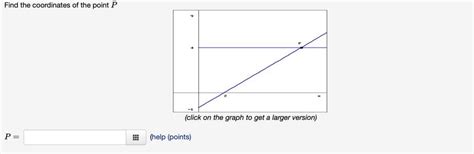 Solved Find The Coordinates Of The Point P Click On The Chegg