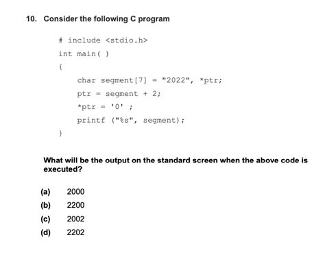 Solved 6 In A C Language Program A Constant Can Be Defined