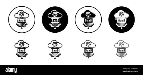 Saas Icon Vector Logo Set Collection For Web App Ui Stock Vector Image And Art Alamy