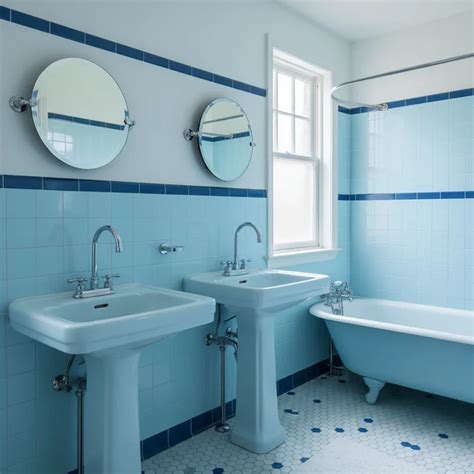 15 Retro Blue Bathroom Ideas For Cool Style
