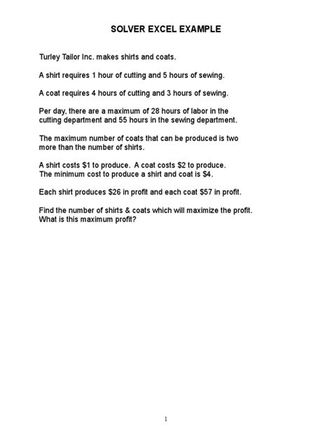The Simplex Method With Excel Pdf Microsoft Excel Mathematical