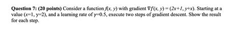 Solved Question 7 20 Points Consider A Function Fxy