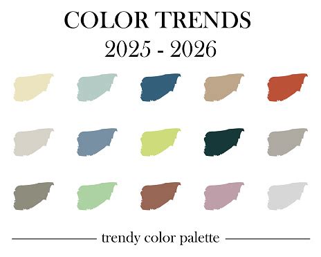 Ilustración De Tendencias De Color 2025 2026 15 Colores Seleccionados