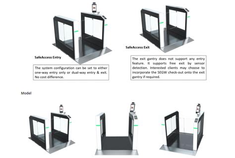 Automated Speed Swing Turnstile Gate Safe Entry Gantries With Portable Base