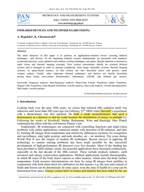 Infrared Devices And Techniques Rev Pdf Infrared Electromagnetic Spectrum Infrared Devices And Techniques Rev Pdf Infrared Electromagnetic Spectrum
