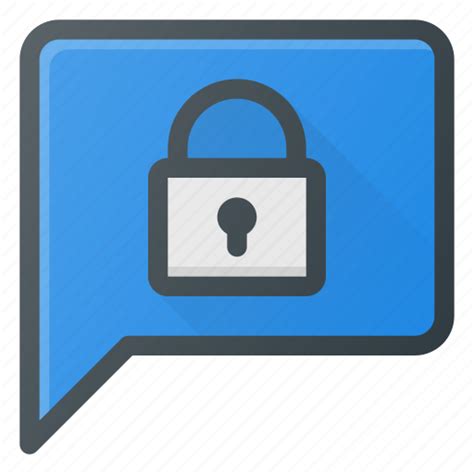 Bubble Chat Lock Message Icon Download On Iconfinder