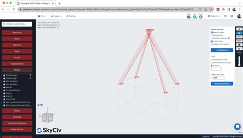 How To Design A Lifting Structure Using Cables Skyciv