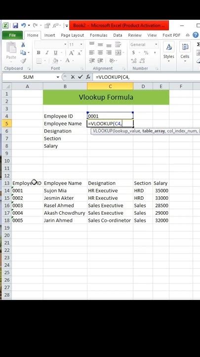 Excel Vlookup Formula Excel Education Exceltips Exceltutorial