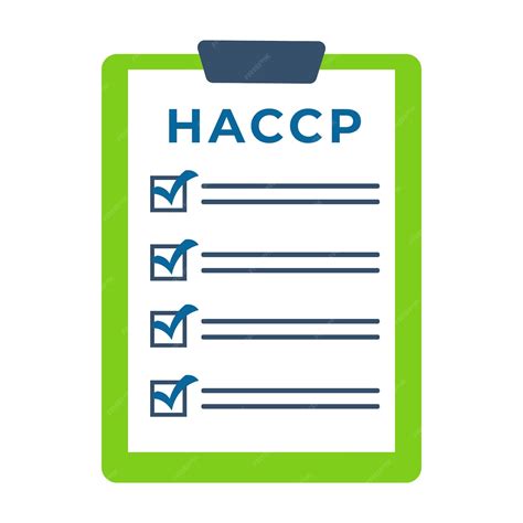 Icono De Documento Haccp Con Marcas De Verificación Vector Premium