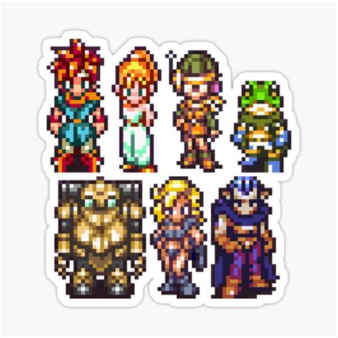 Chrono Trigger Party Sprite Sticker For Sale By SpriteGuy Redbubble