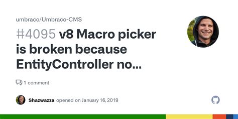 V8 Macro Picker Is Broken Because Entitycontroller No Longer Supports