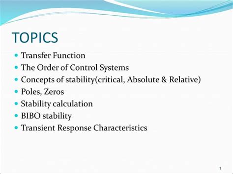 Lecture 2 Transfer Function Pptx
