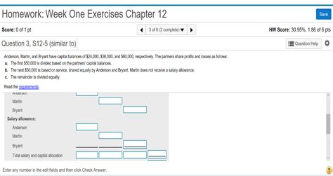Solved Exercises Chapter 12 Homework Week One Save Hw