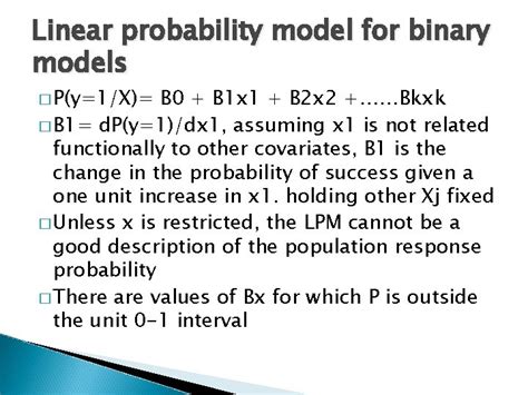 discrete models types of discrete models binary models