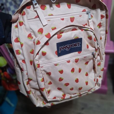 Jansport Bags Jansport Strawberry Print Xl Backpack Pink Poshmark