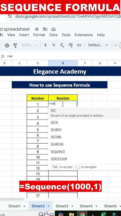 How To Use Sequence Formula In Excel🔥 Excel Formula For Number Series