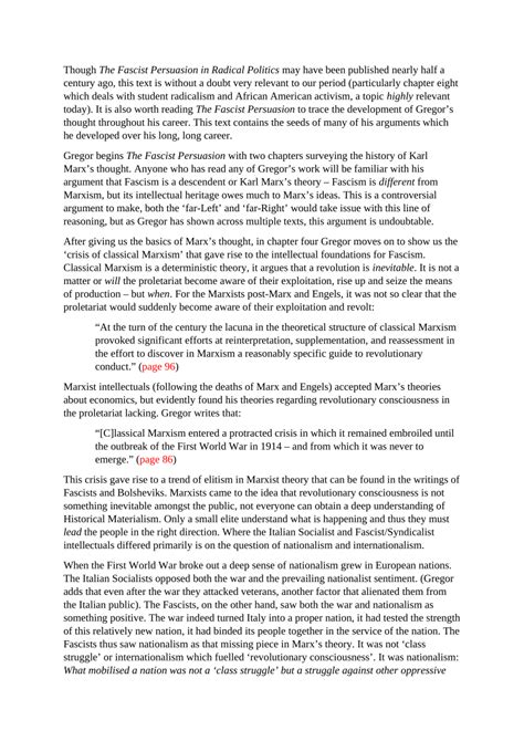 Pdf The Fascist Persuasion In Radical Politics Book Review For Il