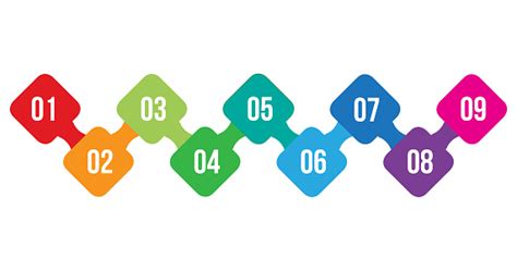 9 옵션 또는 단계와 벡터 인포 그래픽 사각형 비즈니스 개념에 대 한 인포 그래픽입니다 프리 젠 테이 션 워크 플로우 레이아웃 프로세스 다이어그램 플로우 차트 정보 그래프에