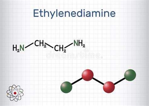 Ethylenediamine C2h8n2 Molecule It Is Basic Amine Polyethylene Amine